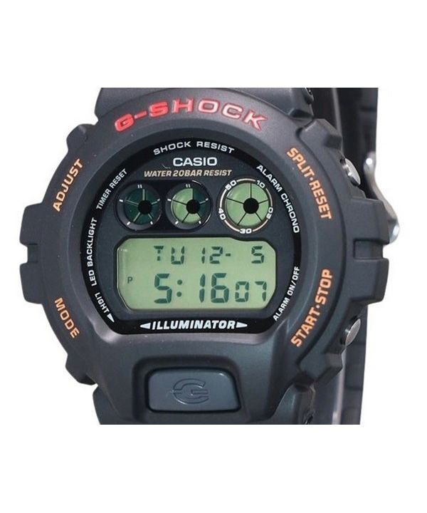 Casio G-Shock Digital Resin Strap Quartz DW-6900UB-9 200M Mens Watch