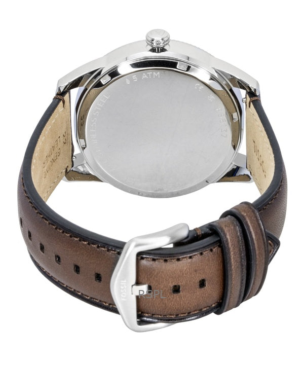 Fossil Pearson Multifunction Leather Strap Green Dial Quartz FS6137 Me