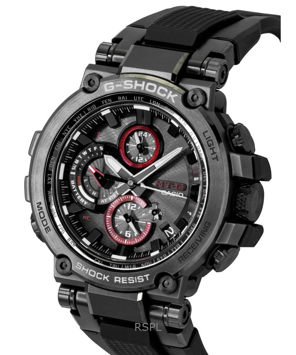 Casio G-Shock MT-G Analog Smartphone Link Resin Strap Black Dial Solar