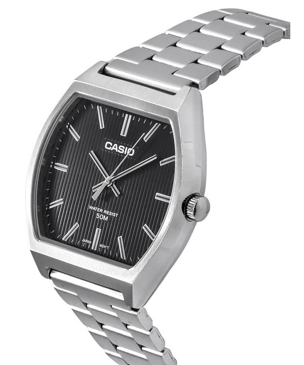 Refurbished Casio Standard Analog Stainless Steel Black Dial Quartz MT