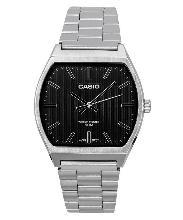 Refurbished Casio Standard Analog Stainless Steel Black Dial Quartz MT