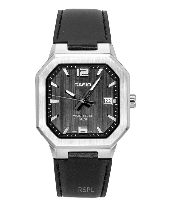 Casio Analog Leather Strap Black Dial Quartz MTP-B195L-1AV Men's Watch