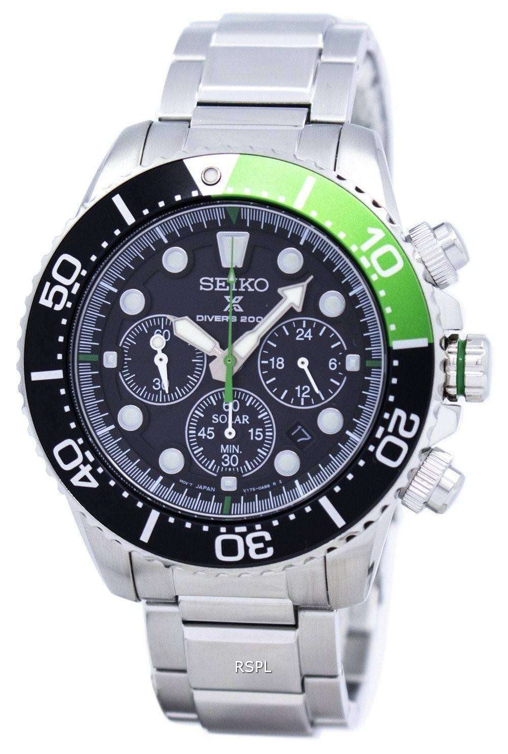 Refurbished Seiko Prospex Diver's Solar Chronograph 200M SSC615 SSC615