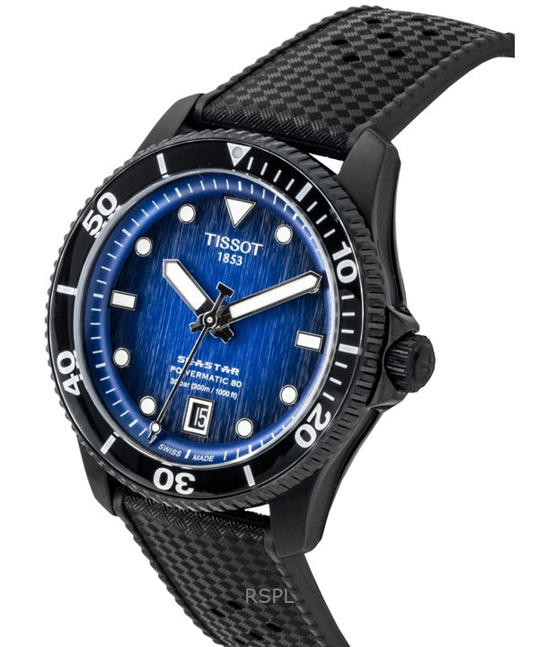 Tissot Seastar 1000 Synthetic Strap Blue Dial Automatic Diver's T120.8